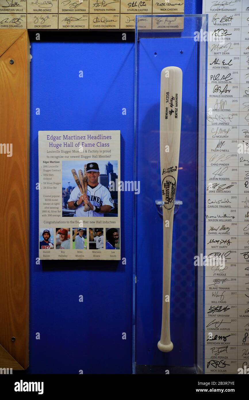 Interior view of Louisville Slugger Museum & Factory.Museum Row ...