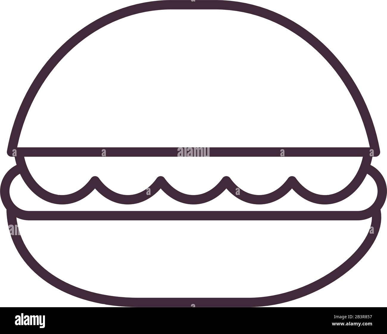 hamburger line style icon design, Eat food restaurant menu dinner lunch ...