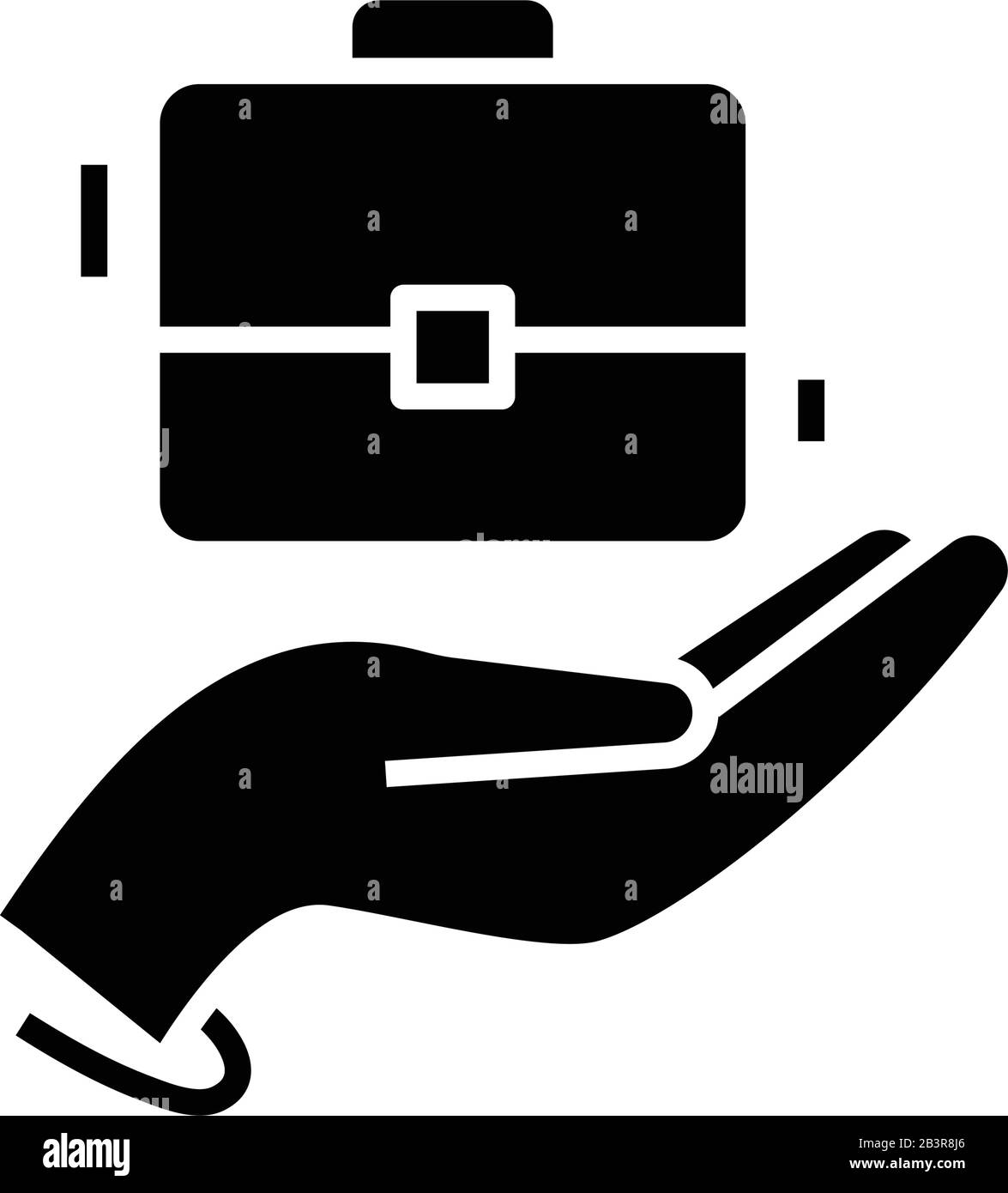 Supporting black icon, concept illustration, vector flat symbol, glyph ...