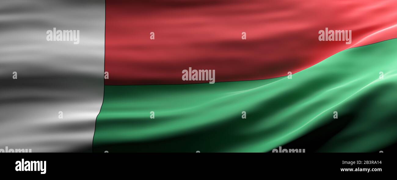 Madagascar sign symbol. Madagascar national flag waving texture ...