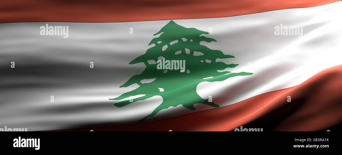 Lebanon sign symbol. Lebanon national flag waving texture background ...