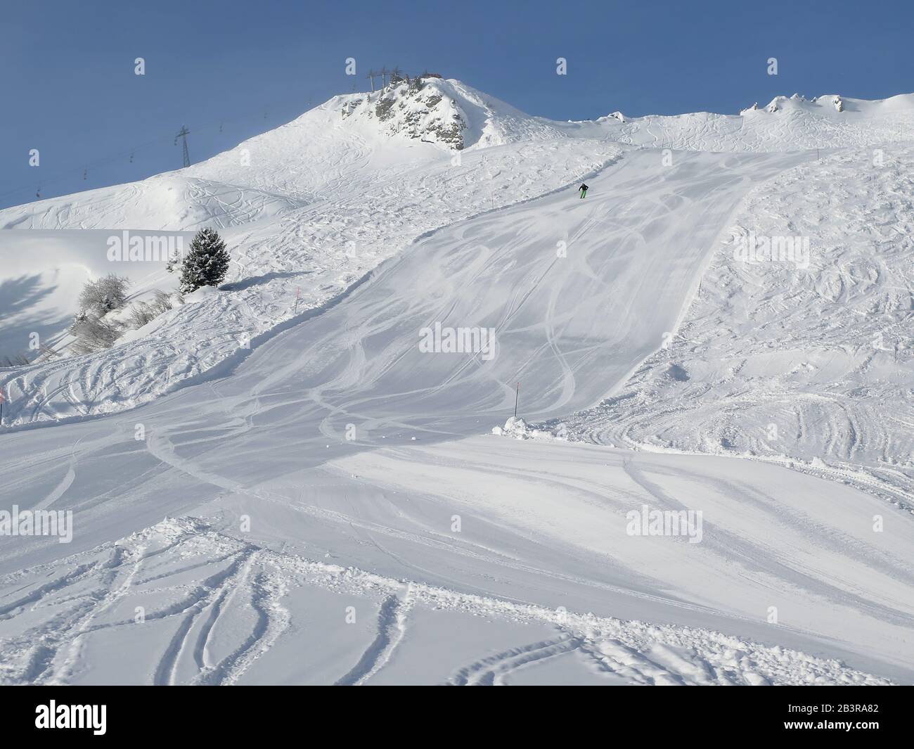Skipiste, Les Crosets, Wallis, Schweiz Stock Photo - Alamy