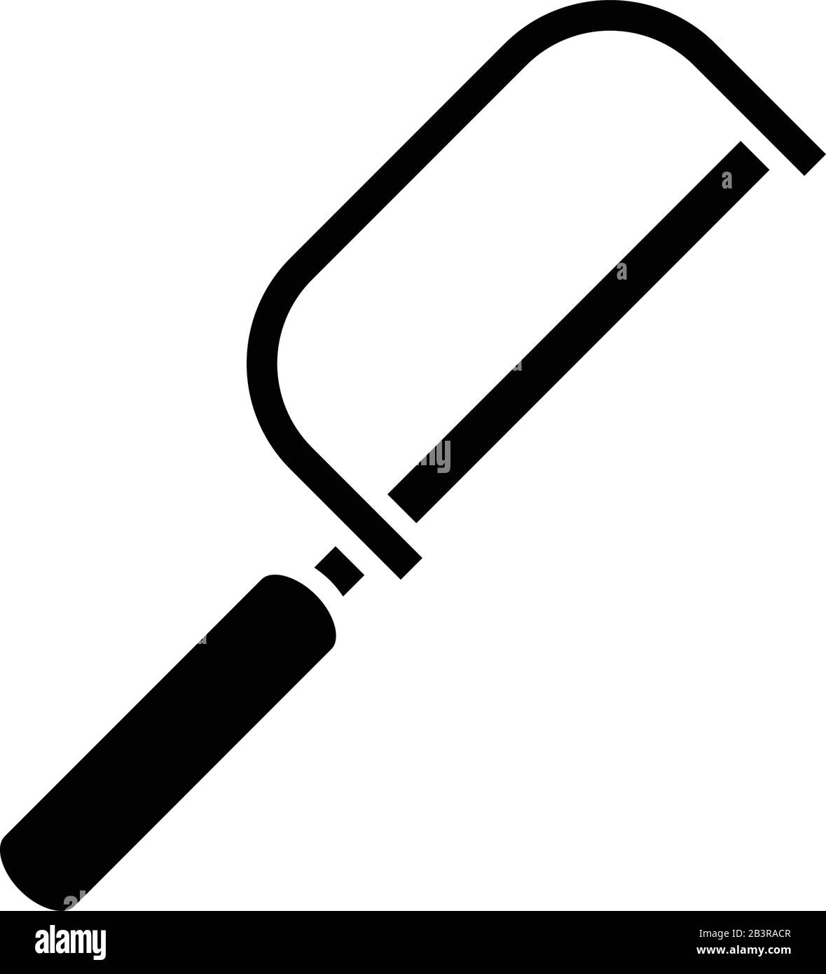 Saw black icon, concept illustration, vector flat symbol, glyph sign ...