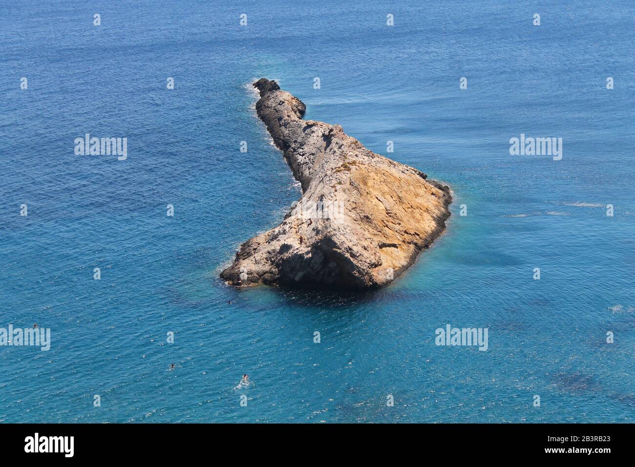The island in the middle of the sea in greece Stock Photo - Alamy