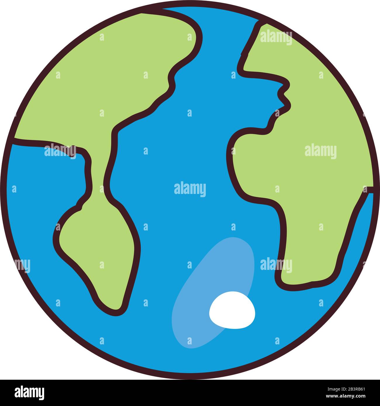 World sphere fill style icon design, Planet continent earth globe ocen ...