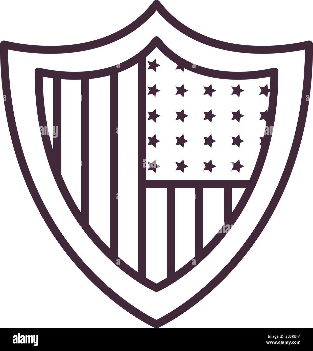 Usa shield line style icon design, United states america independence ... Usa shield line style icon design, United states america independence ...