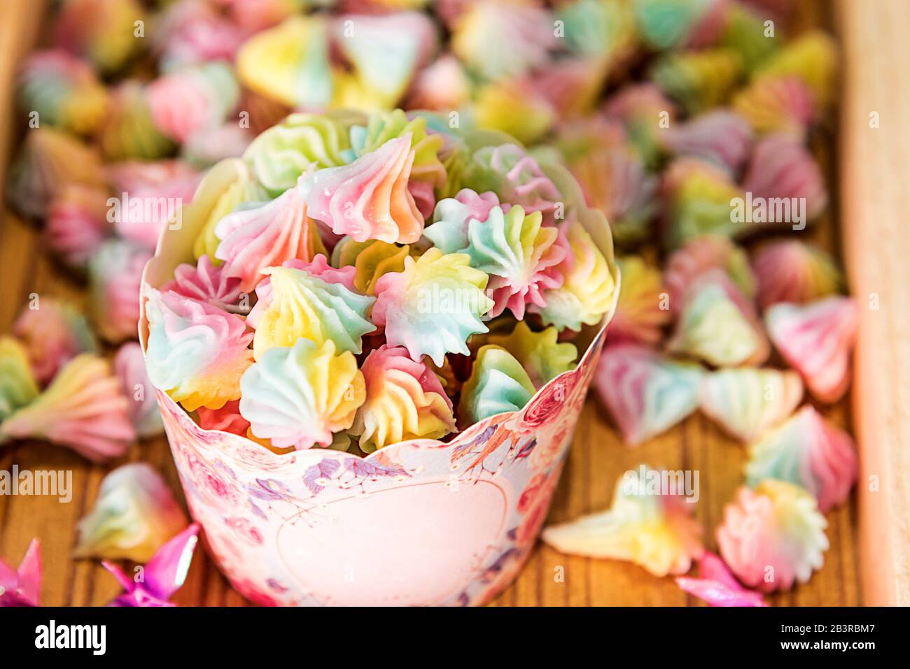Thai traditonal dessert or well known as 'Arlua' or Aalaw candy sweet ...