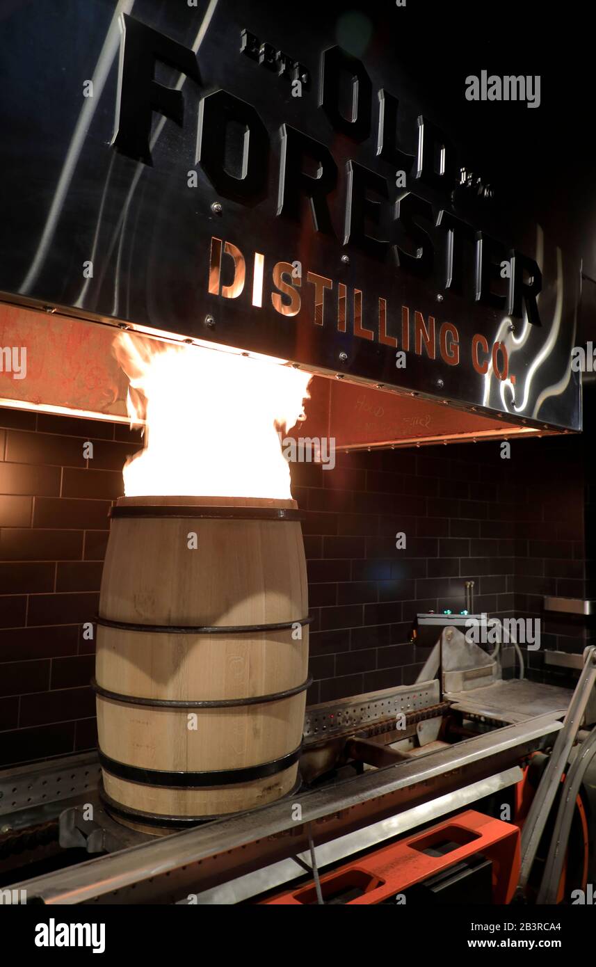 Charring bourbon barrels hi-res stock photography and images - Alamy