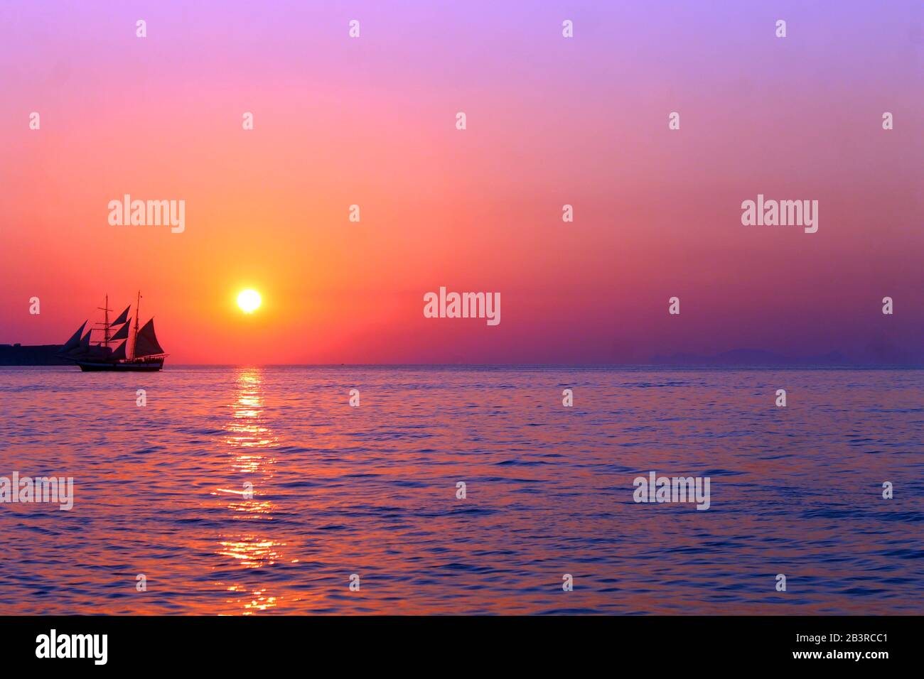 Santorini Purple Sunset High Resolution Stock Photography and Images ...