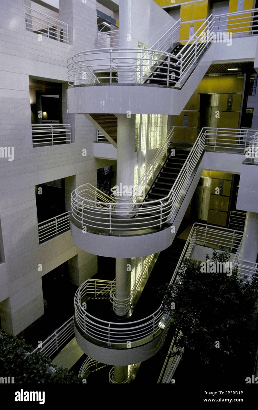 Austin Texas USA, 1991: Interior of new 3M Austin Center office ...