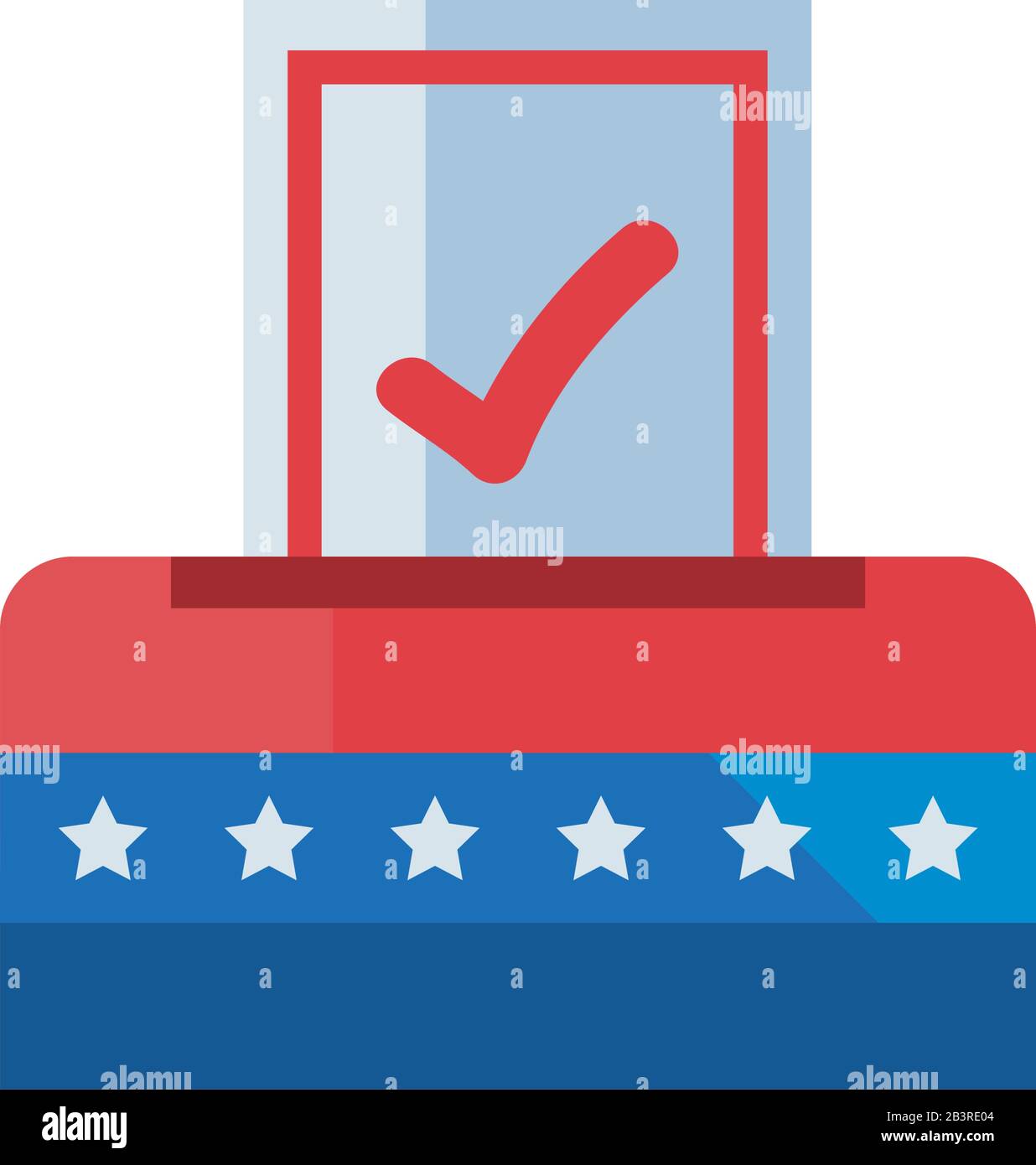 Usa vote box fill style icon design, United states america independence ...