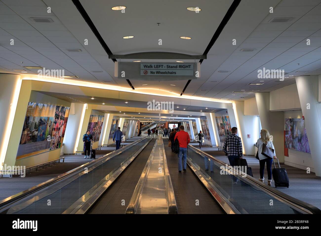 Interior view of Louisville Muhammad Ali International Airport.Louisville.Kentucky.USA Stock ...