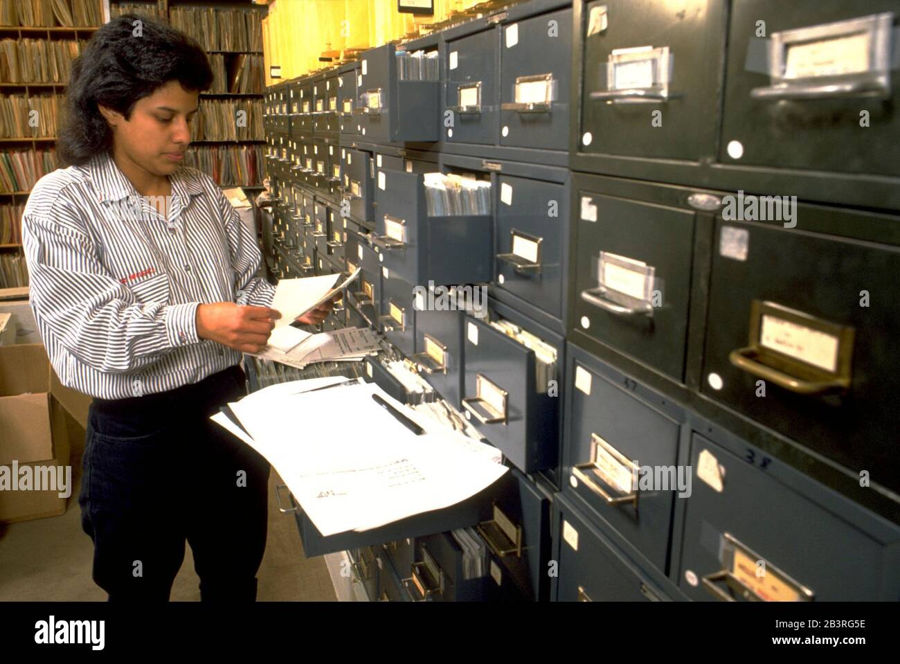 Pre computer filing system hi-res stock photography and images - Alamy