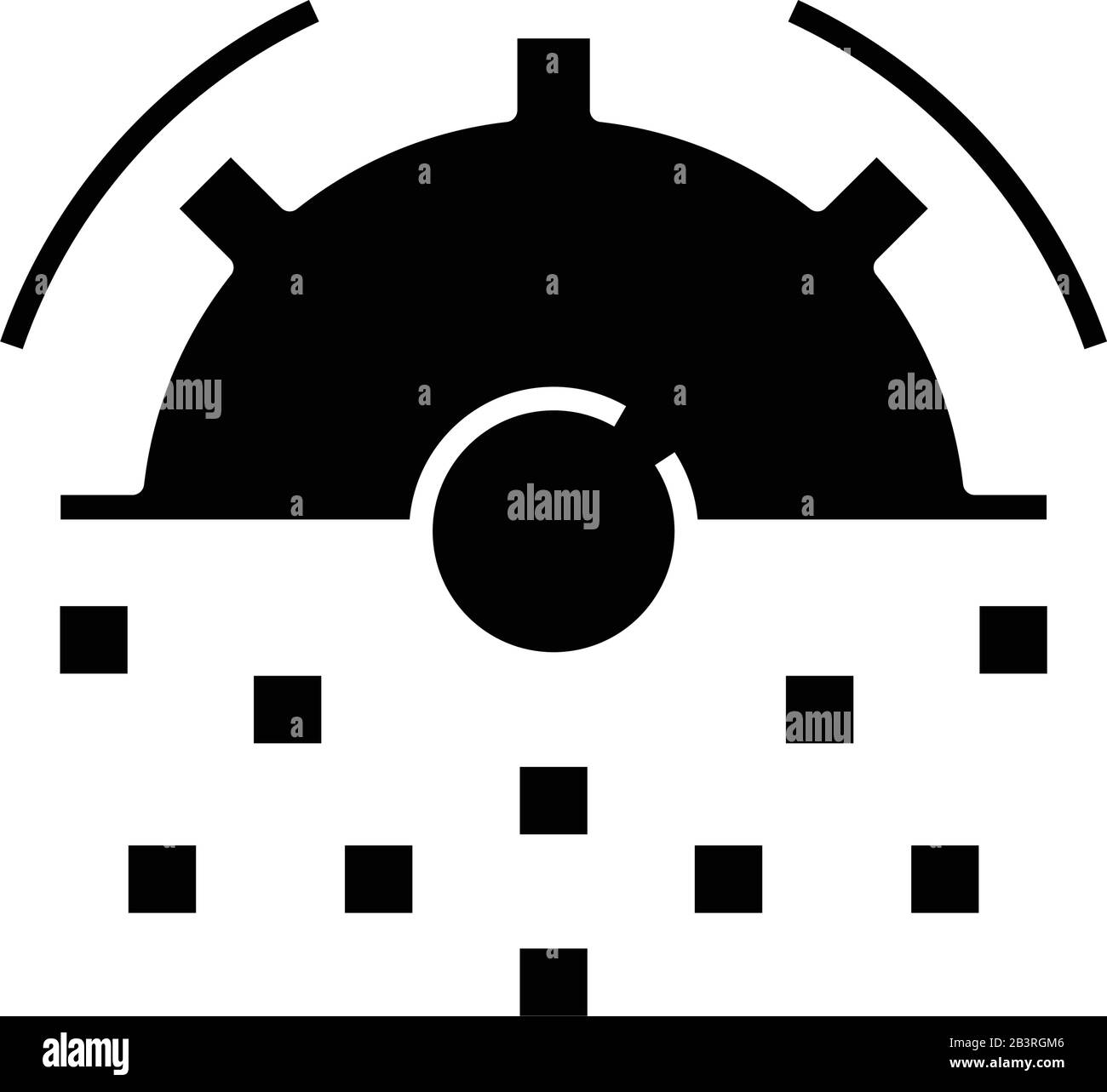 Setup black icon, concept illustration, vector flat symbol, glyph sign ...