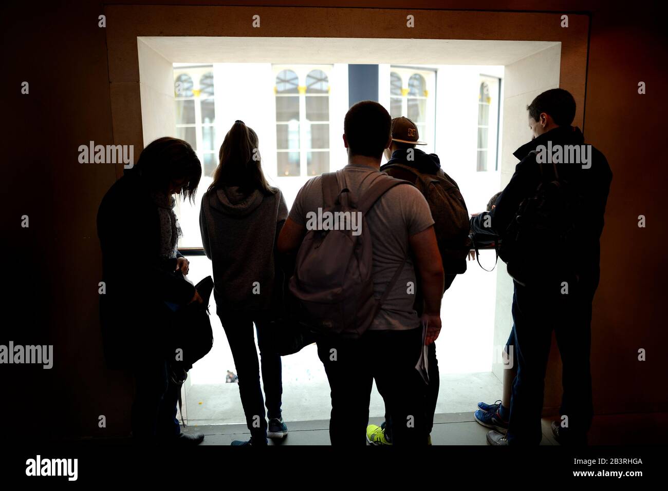 London, England, UK. British Museum, Bloomsbury.People looking through ...