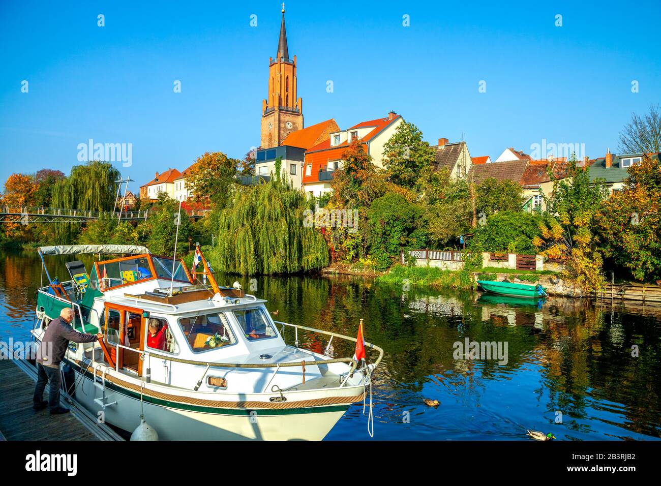 Historical city of Rathenow, Havel, Germany Stock Photo - Alamy