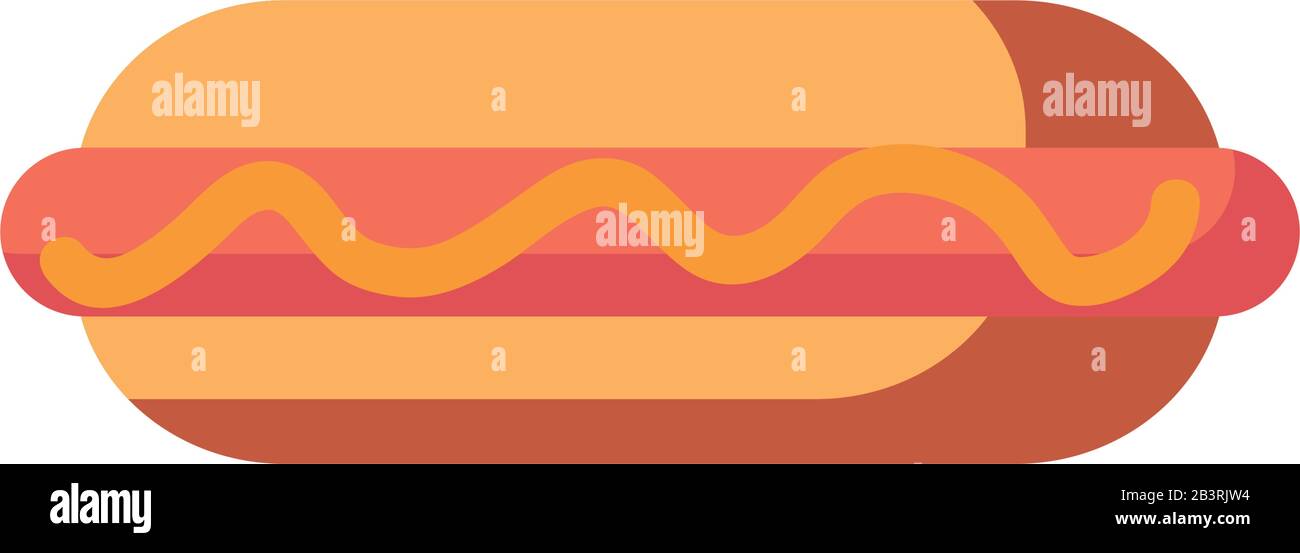 hot dog fill style icon design, Eat food restaurant menu dinner lunch ...