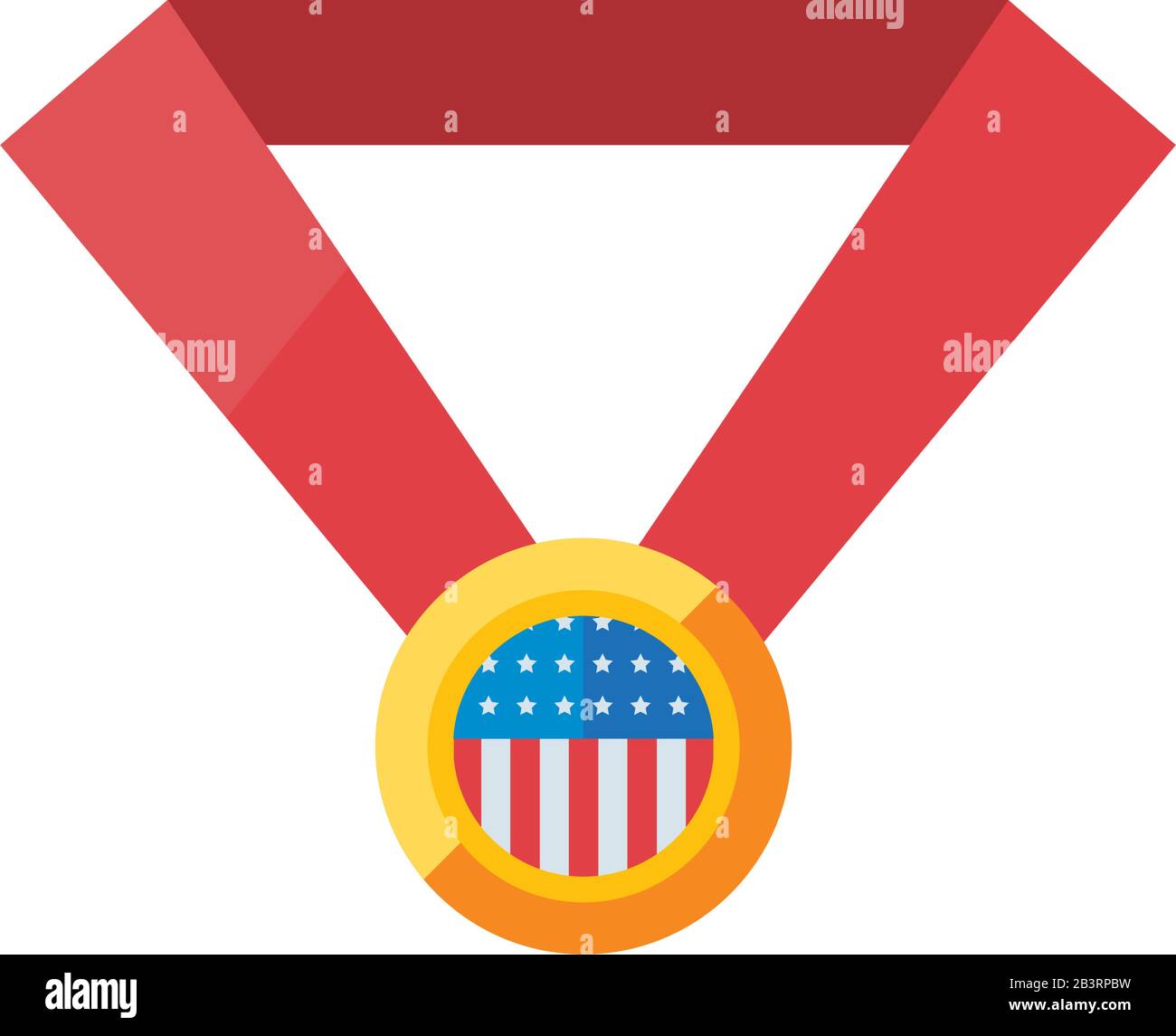 Usa medal fill style icon design, United states america independence ...