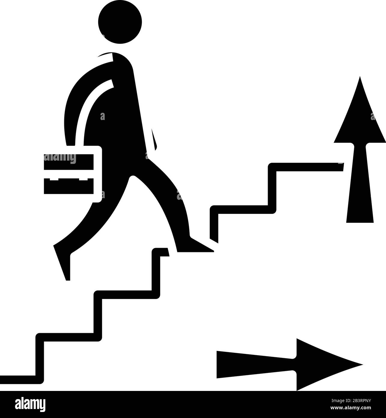 Reach the goal black icon, concept illustration, vector flat symbol ...