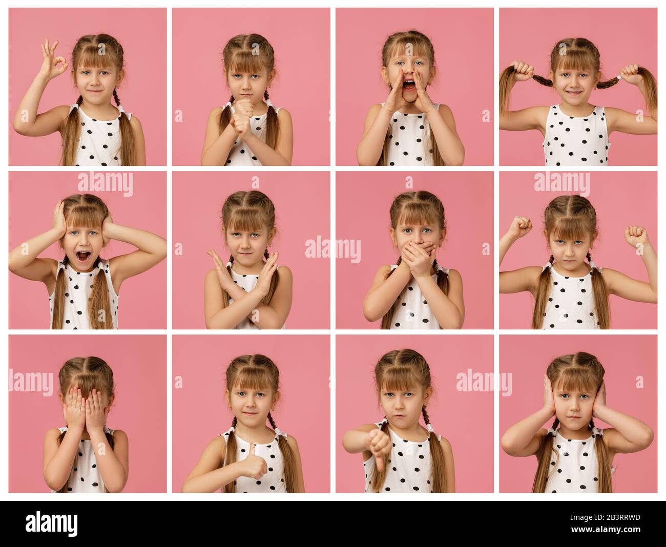 Facial emotions collage Cut Out Stock Images & Pictures - Alamy