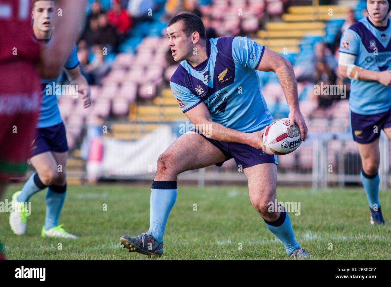 Steve Parry of the All Golds in action against North Wales Crusaders ...
