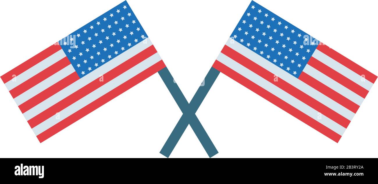 Usa flags fill style icon design, United states america independence ...
