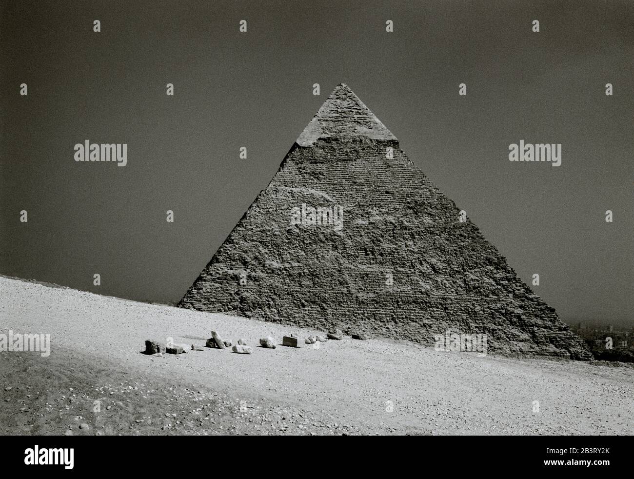 Black And White Travel Photography - Pyramid of Khafre at the Pyramids ...