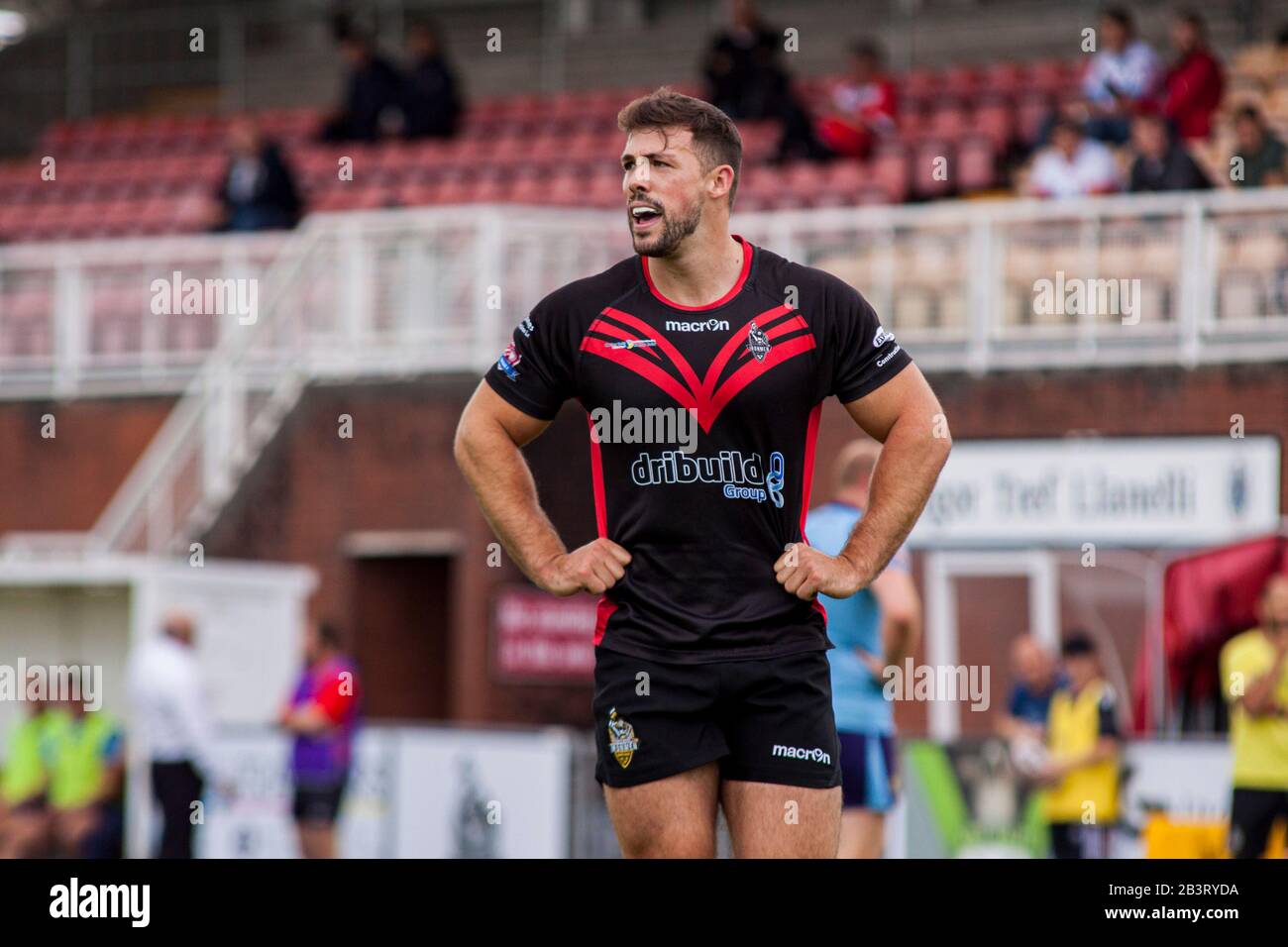 Morgan Evans of South Wales Ironmen in action against the All Golds ...