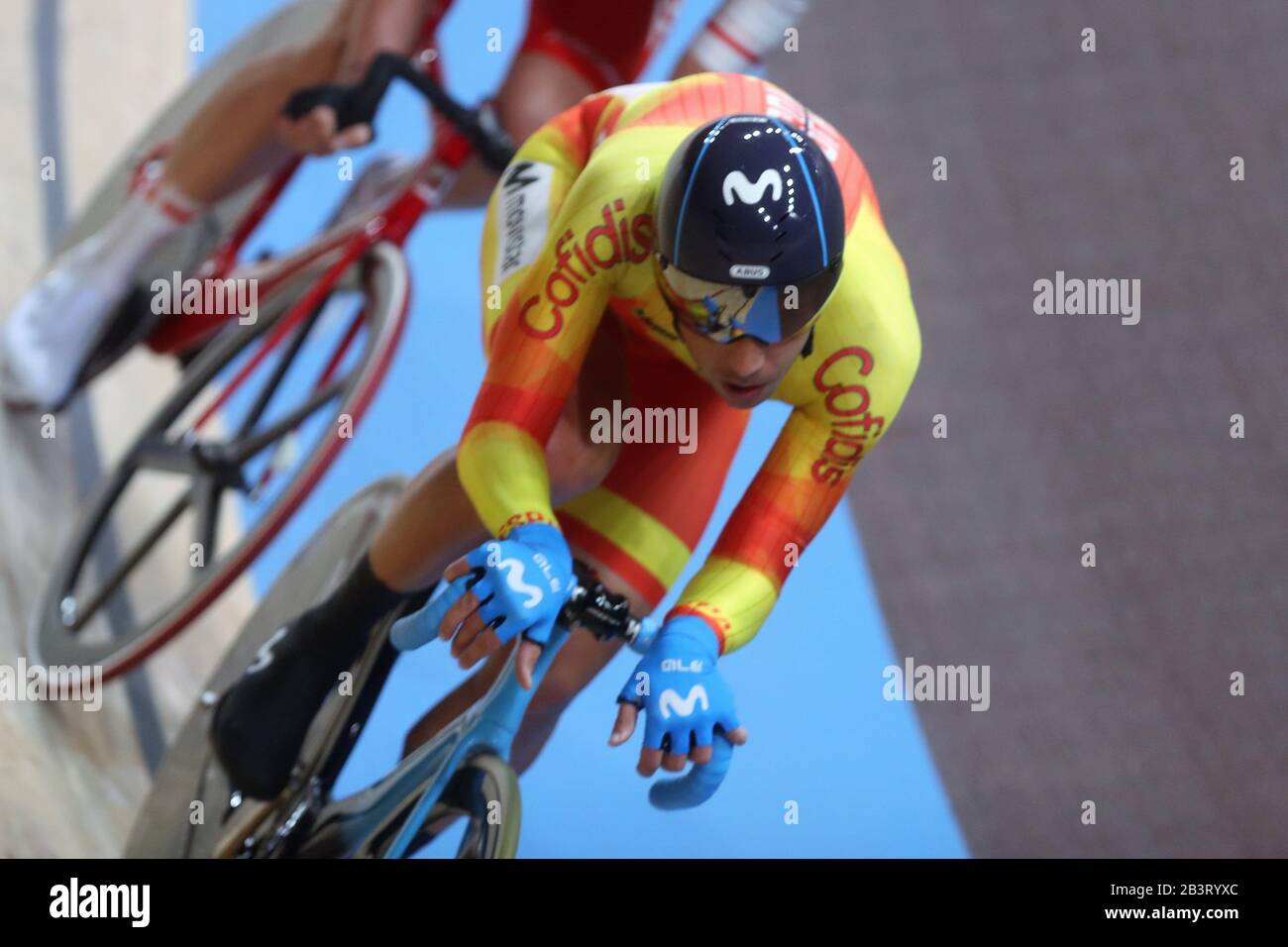 Sebastian Mora Verdy of Spain Men's Points Race during the 2020 UCI ...