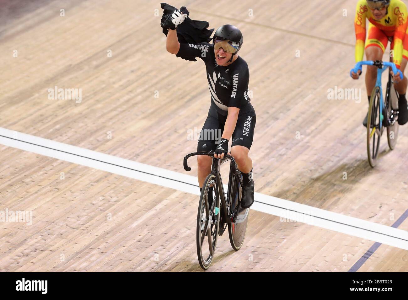 Corbin Strong of New Zealand Men's Points Race during the 2020 UCI ...