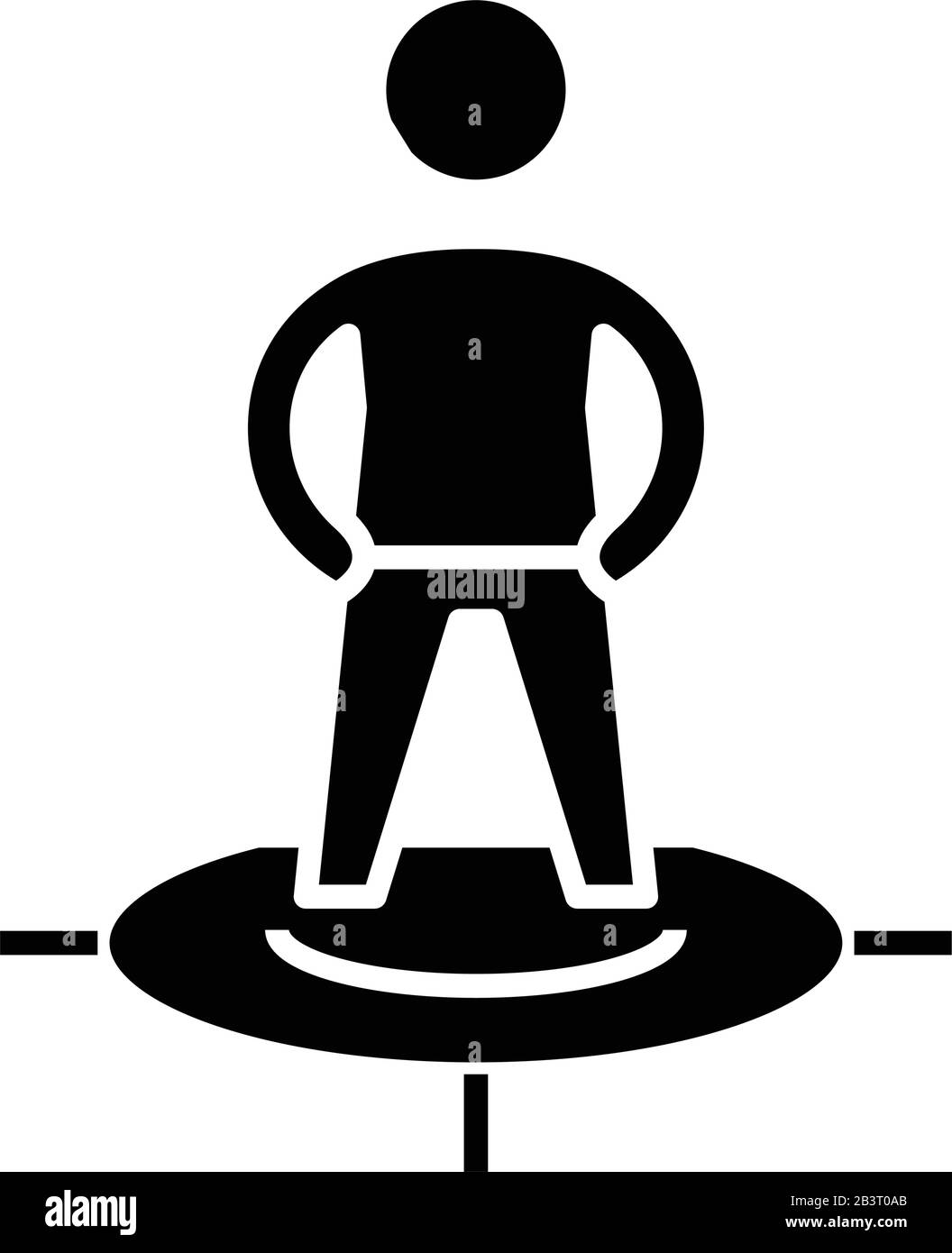 Target person black icon, concept illustration, vector flat symbol ...