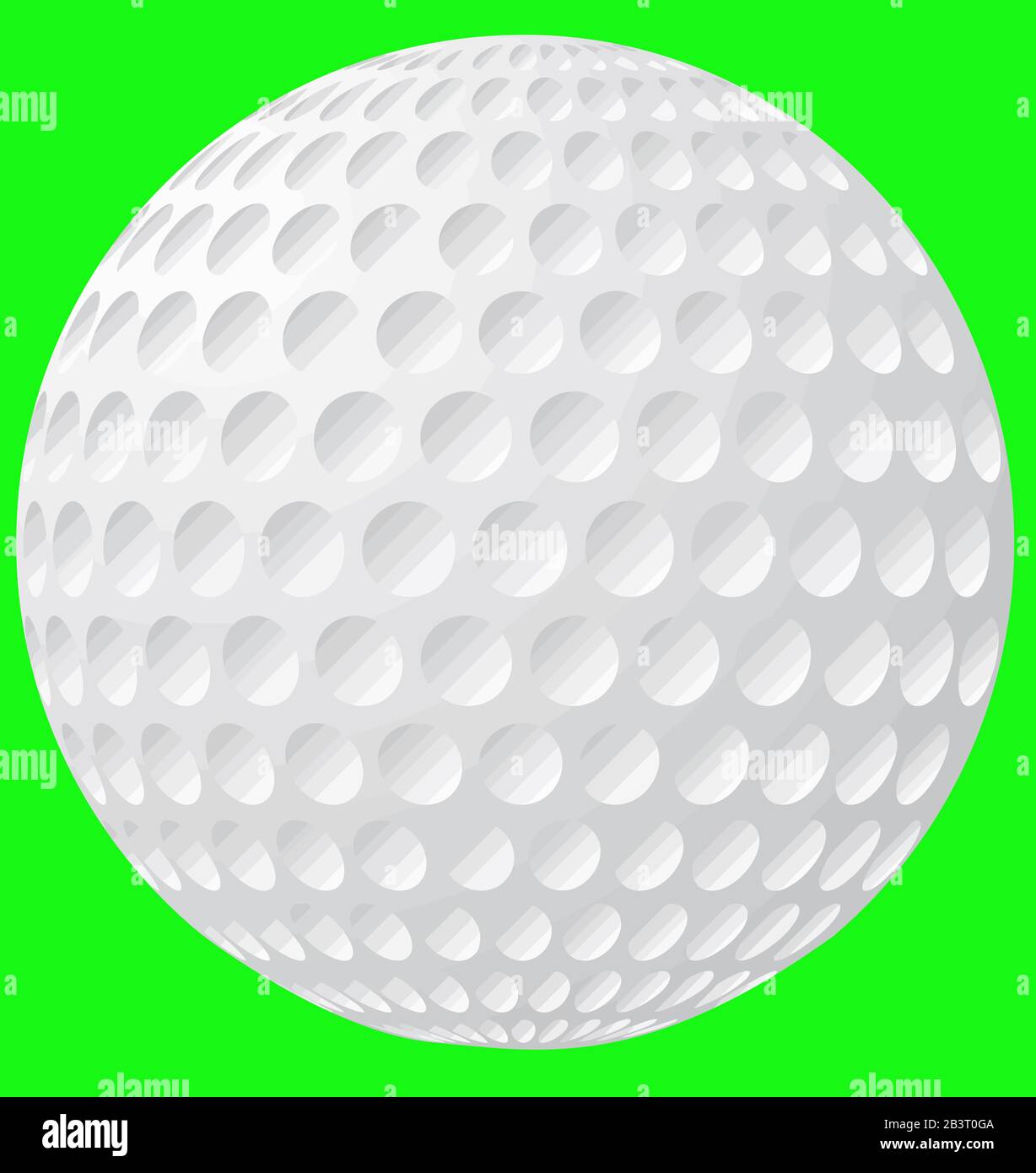 golf ball sport object white detail round shape green background ...
