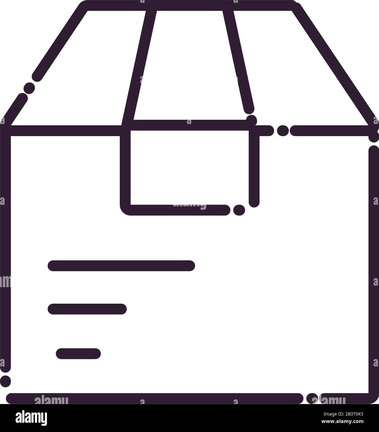 Box line style icon design, Delivery logistics transportation shipping ...