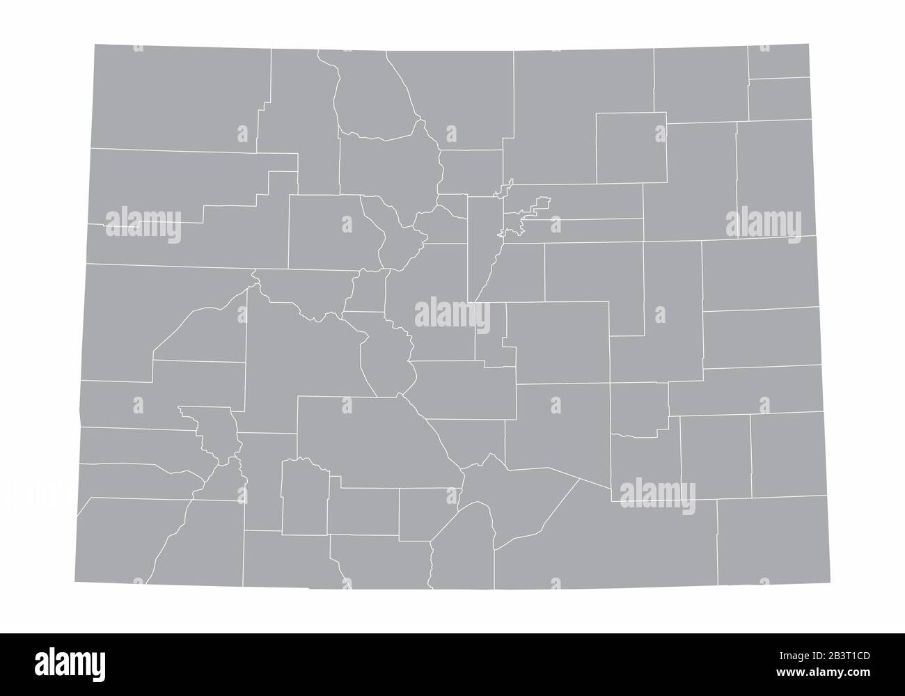 Colorado counties map Stock Vector Image & Art - Alamy