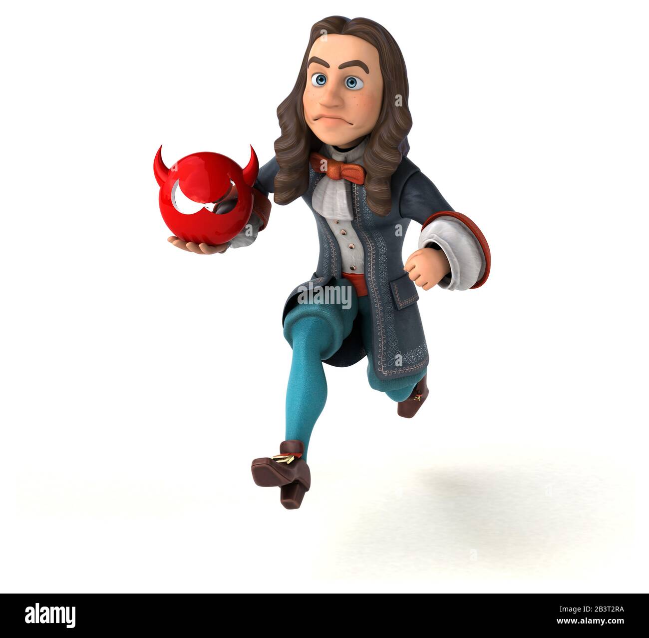 3D Illustration of a cartoon man in historical baroque costume Stock ...