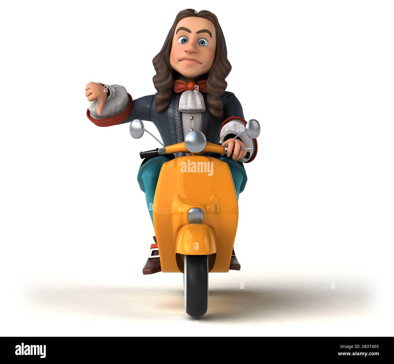 3D Illustration of a cartoon man in historical baroque costume Stock ...