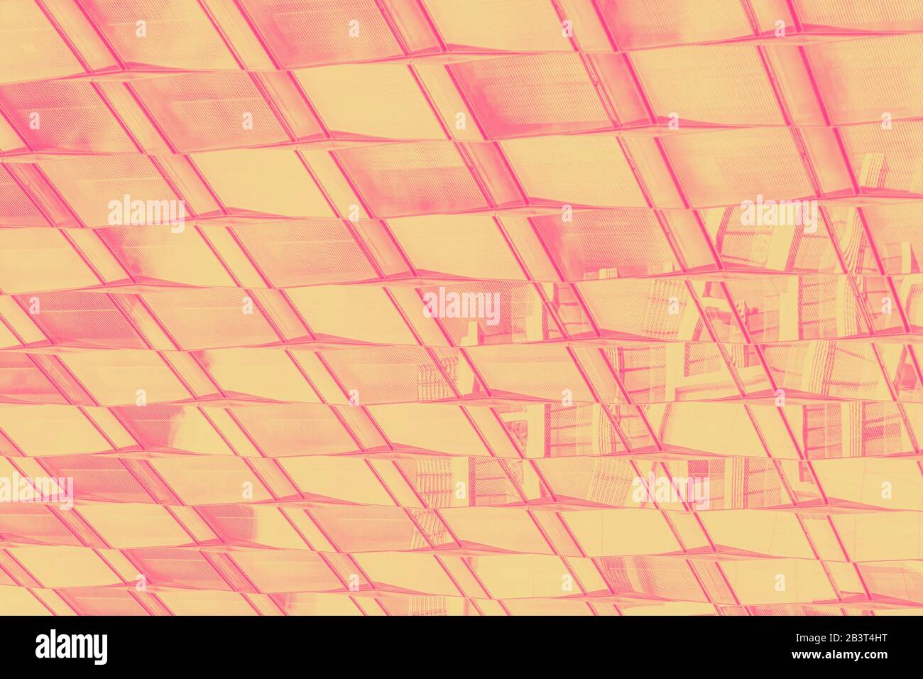 Windows glass pattern. Pink and pale orange toned Stock Photo - Alamy