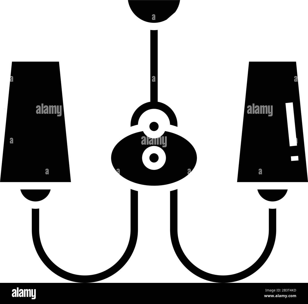 Room lighting black icon, concept illustration, vector flat symbol ...