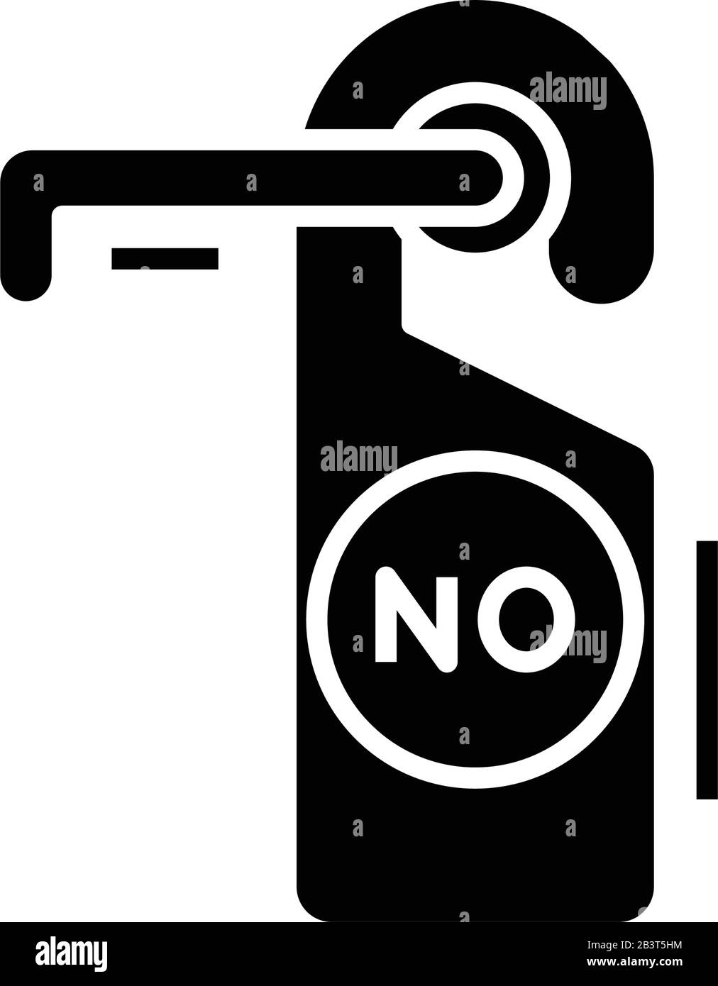 Room key black icon, concept illustration, vector flat symbol, glyph ...