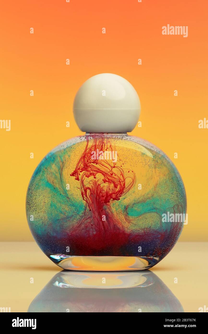 acrylic ink perfume bottle, isolated Stock Photo - Alamy