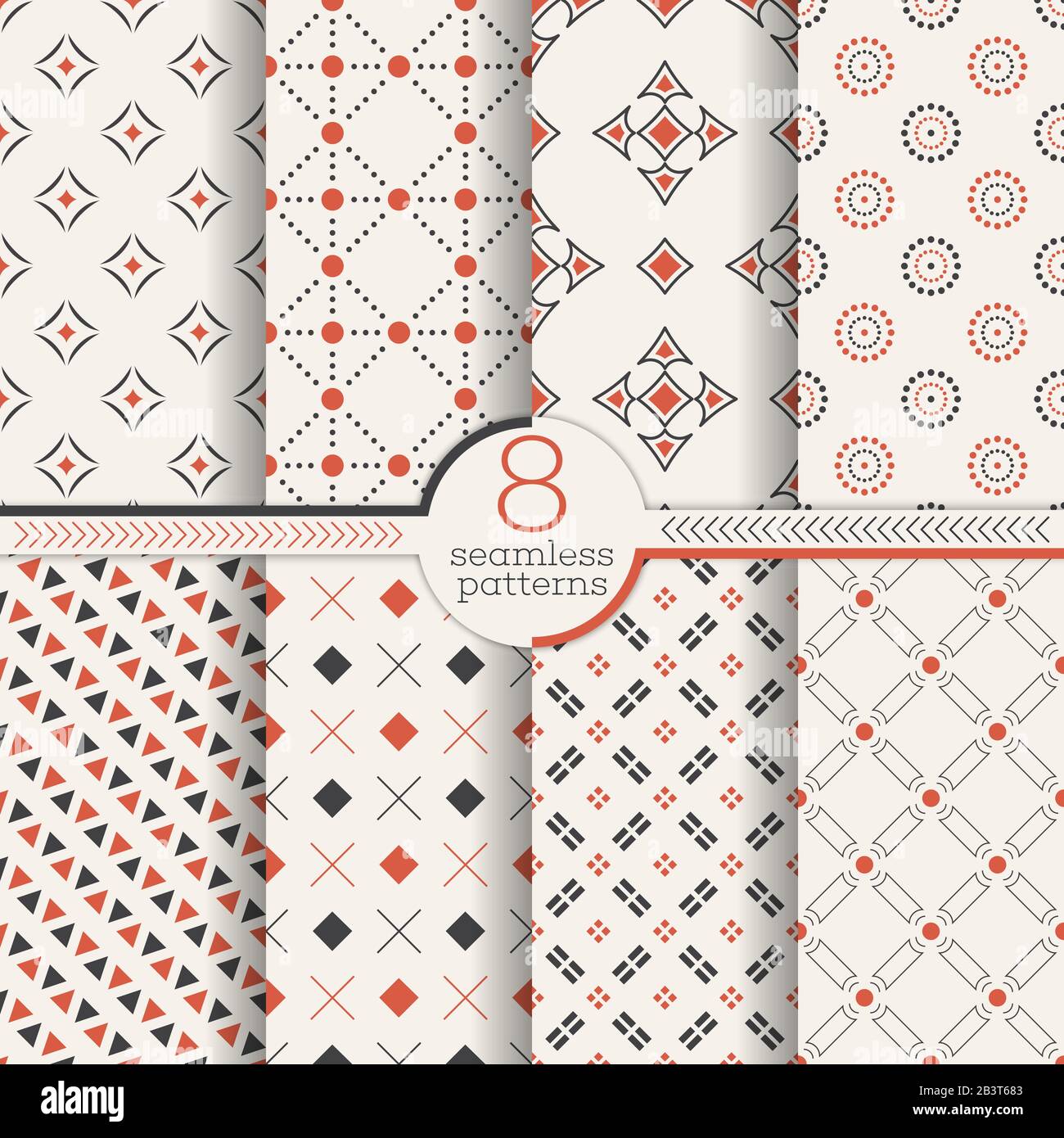 Set of vector seamless pattern. Abstract small textured backgrounds ...