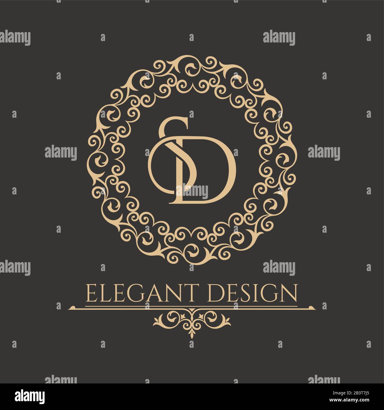 Logo template from letters Stock Vector Images - Alamy