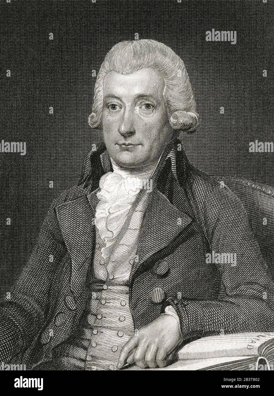 WILLIAM COWPER (1731-1800) English poet and hymn composer in 1792 Stock ...