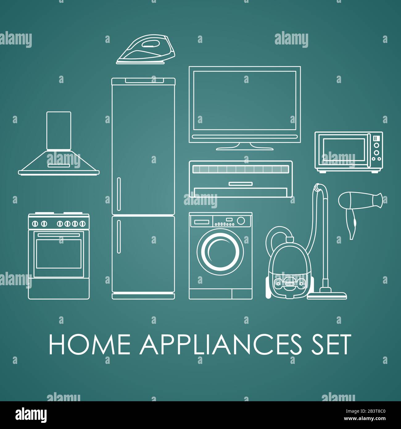 Set of household appliances Stock Vector Image & Art - Alamy