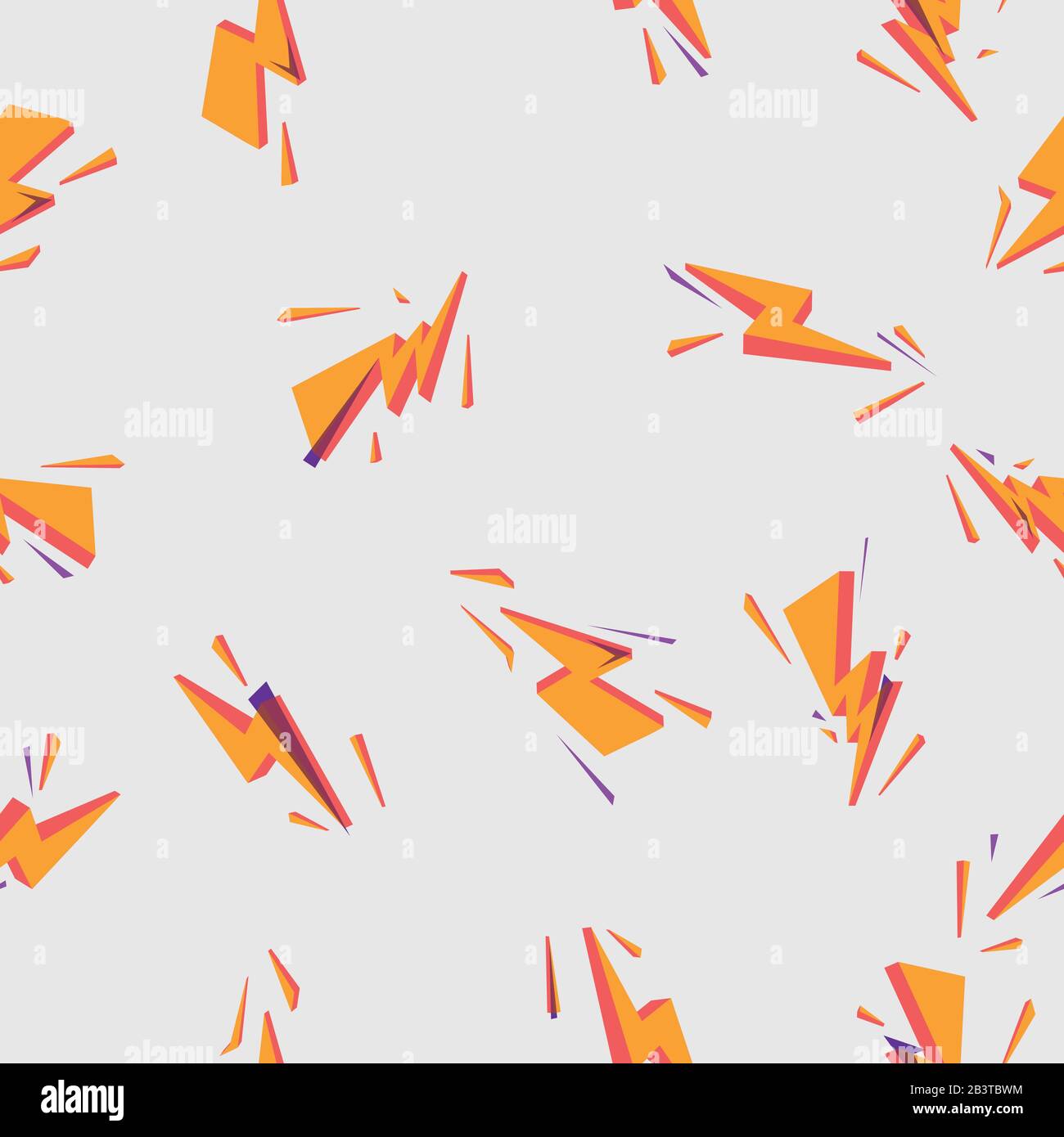 Cartoon seamless background with bolt pattern colored with flashing ...