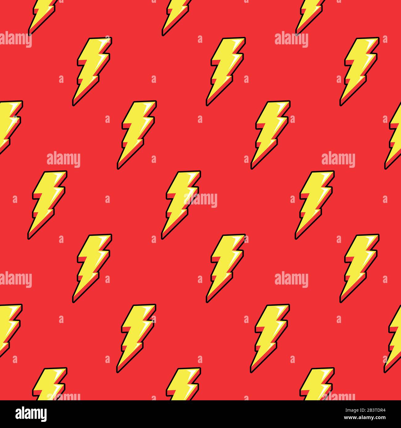 Cartoon seamless background with bolt pattern colored with flashing ...