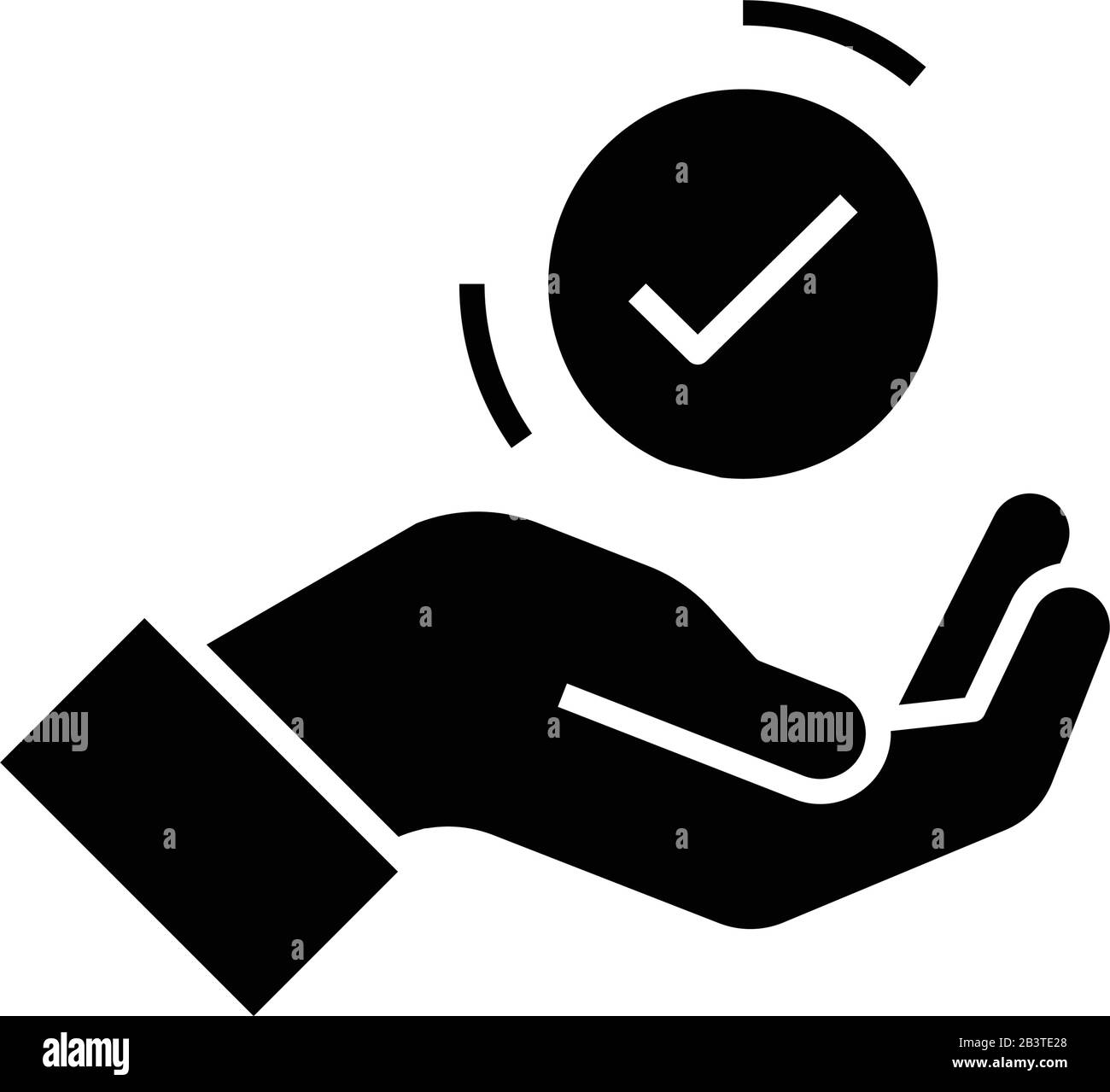 Right thing black icon, concept illustration, vector flat symbol, glyph ...