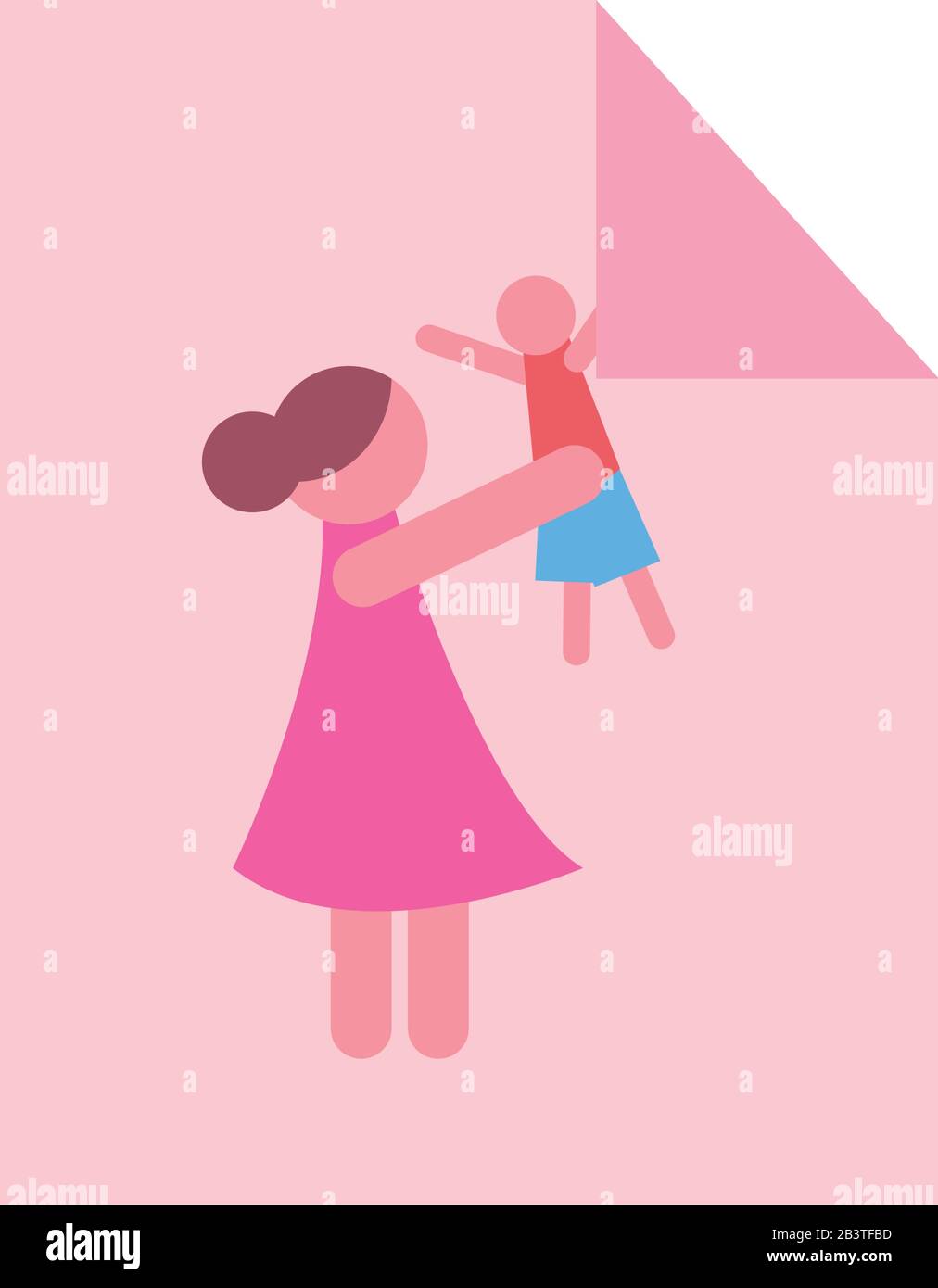 Portrait emotional woman boy Cut Out Stock Images & Pictures - Alamy