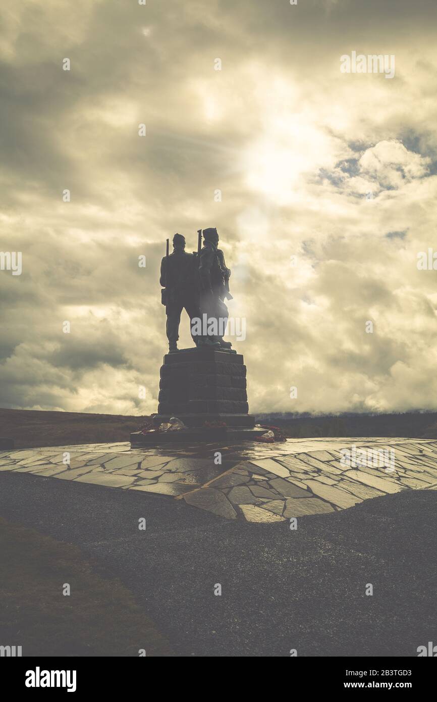 Scotland - Fort William - Combat Monument Stock Photo - Alamy
