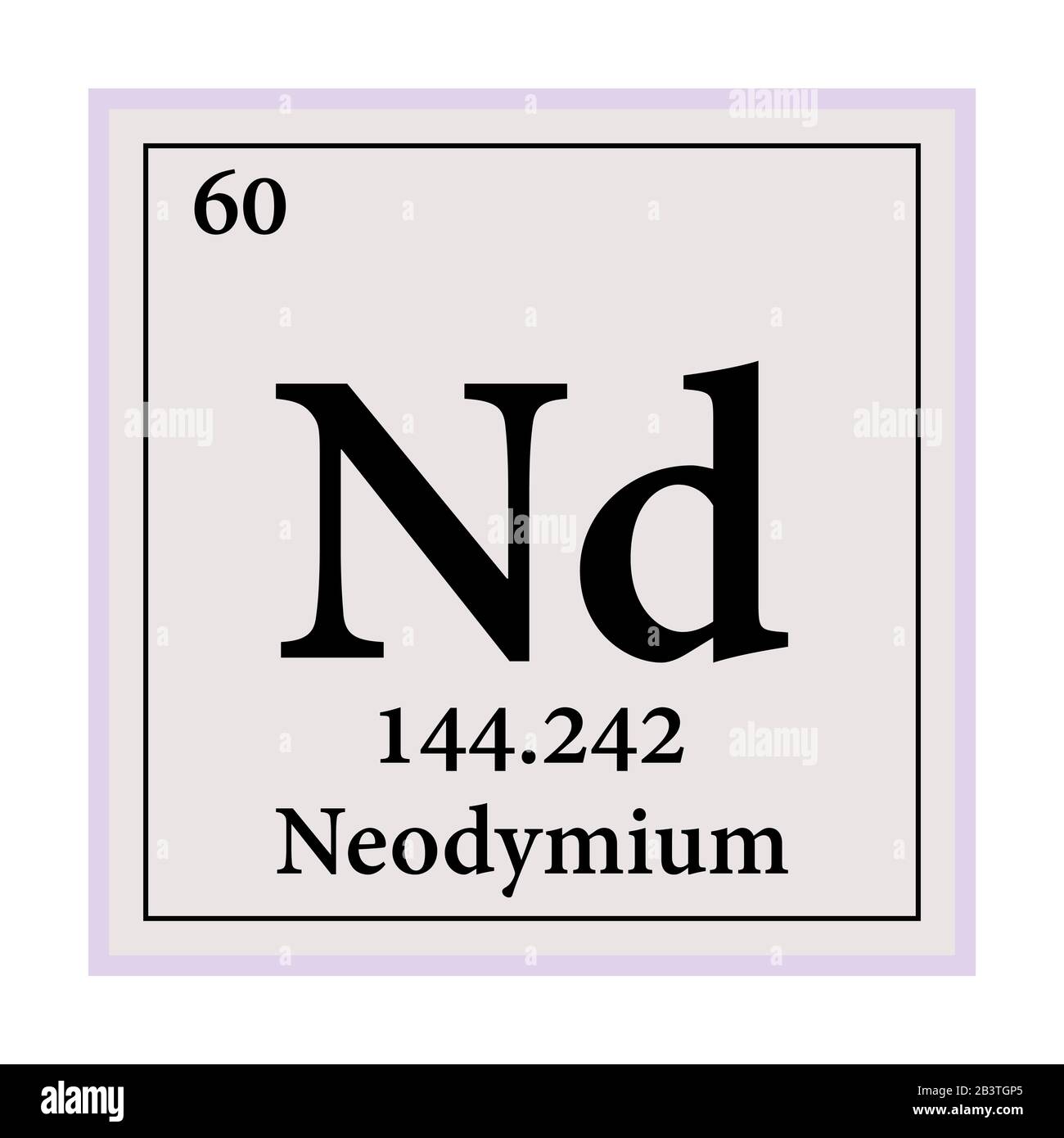 Neodymium Periodic Table of the Elements Vector illustration eps 10 ...